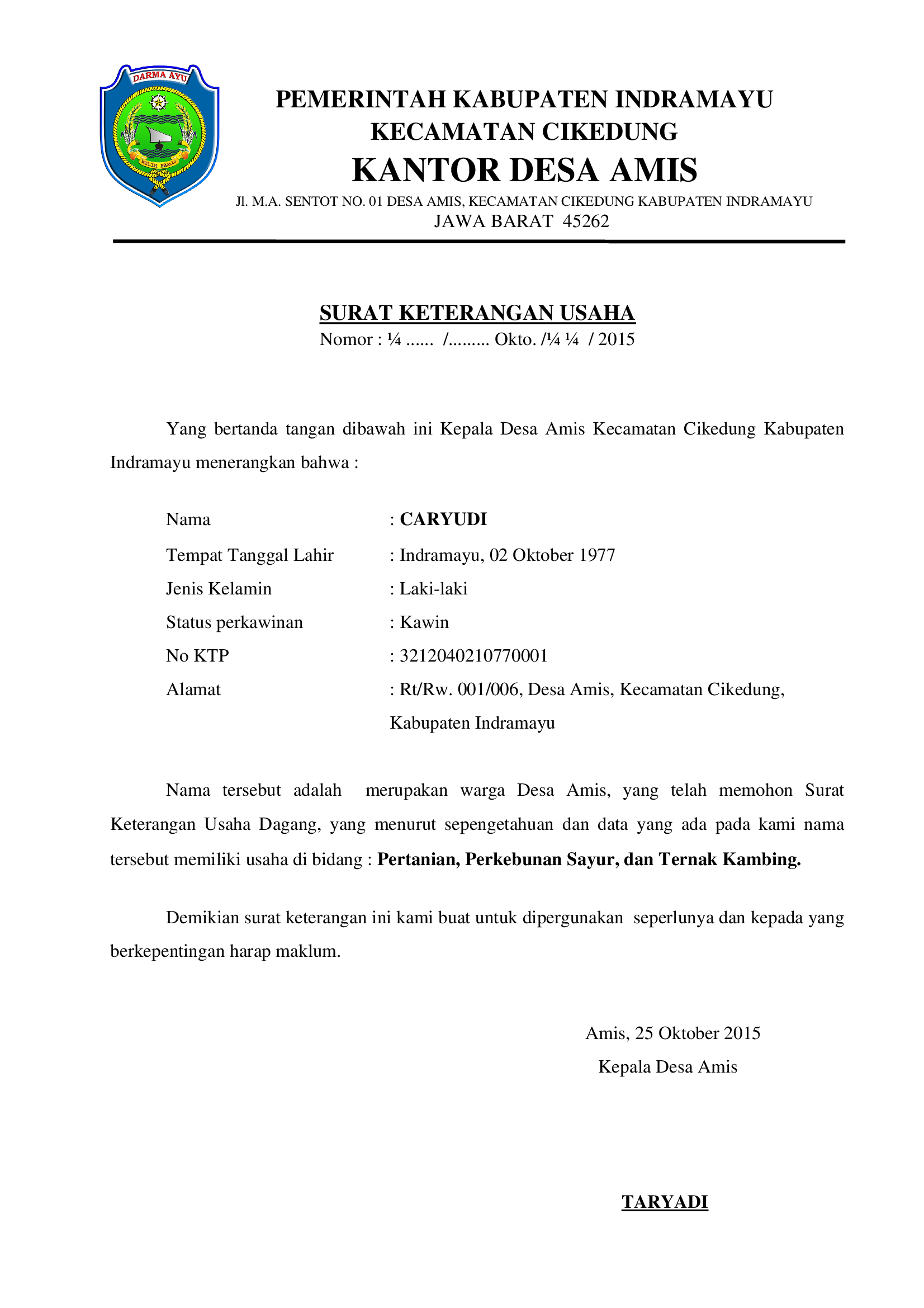Wajib Tahu! Contoh Surat Keterangan Usaha dari Desa yang Baik & Benar